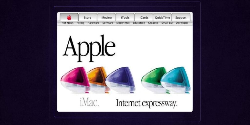 The Evolution Of Apple’s Website - Huemor