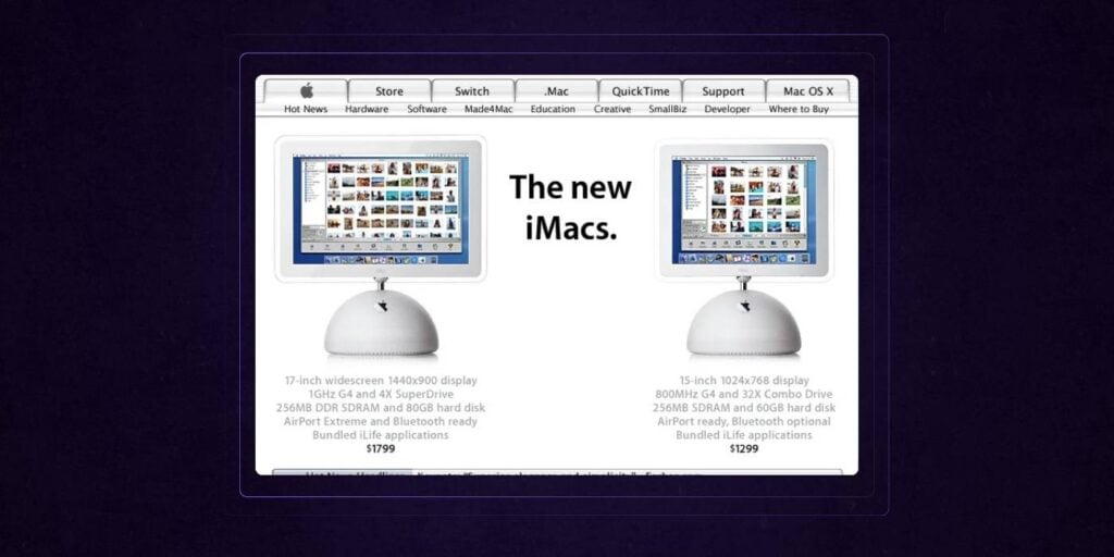 The Evolution Of Apple’s Website - Huemor