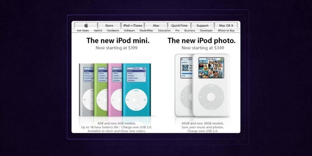 The Evolution Of Apple’s Website - Huemor
