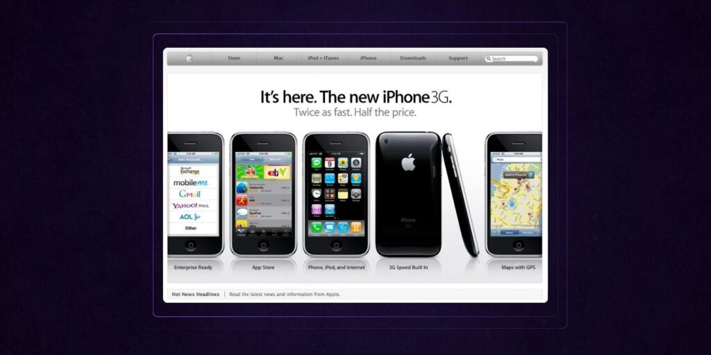 The Evolution Of Apple’s Website - Huemor