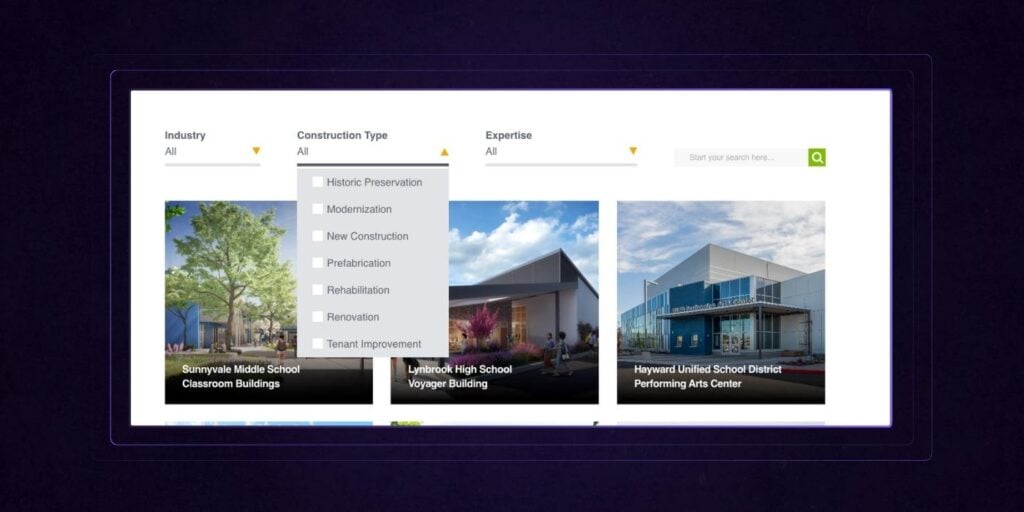 10 Best Construction Portfolio Page Examples - HUEMOR